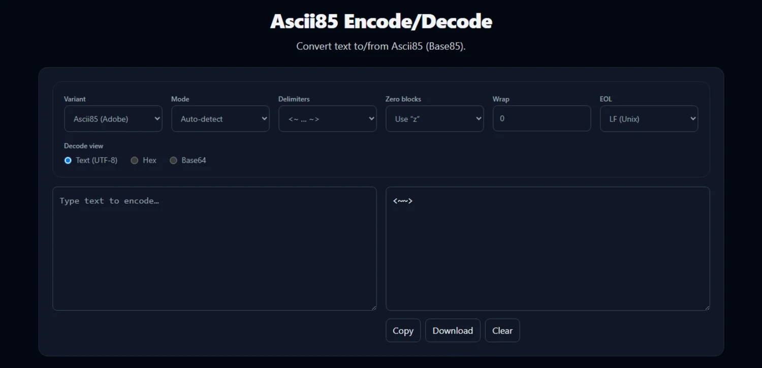 Ascii85 & Base85 Complete Guide: Encode, Decode & Master Binary-to-Text Encoding (2025) | The ...